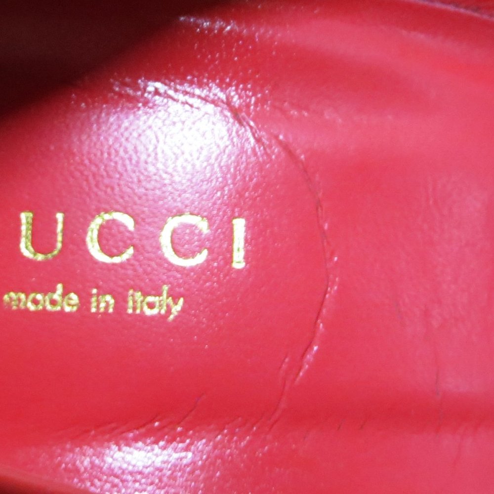 Gucci Stiletto's Tomato Red Leather Pumps / Heels Siz… - Gem